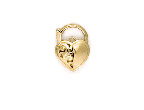 HALF FILIGREE & PLAIN PADLOCK 19MM | Golden Mile Jewellery ...